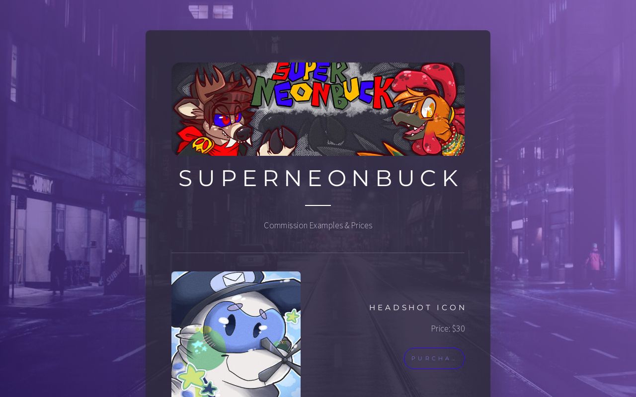 superneonbuck commission prices